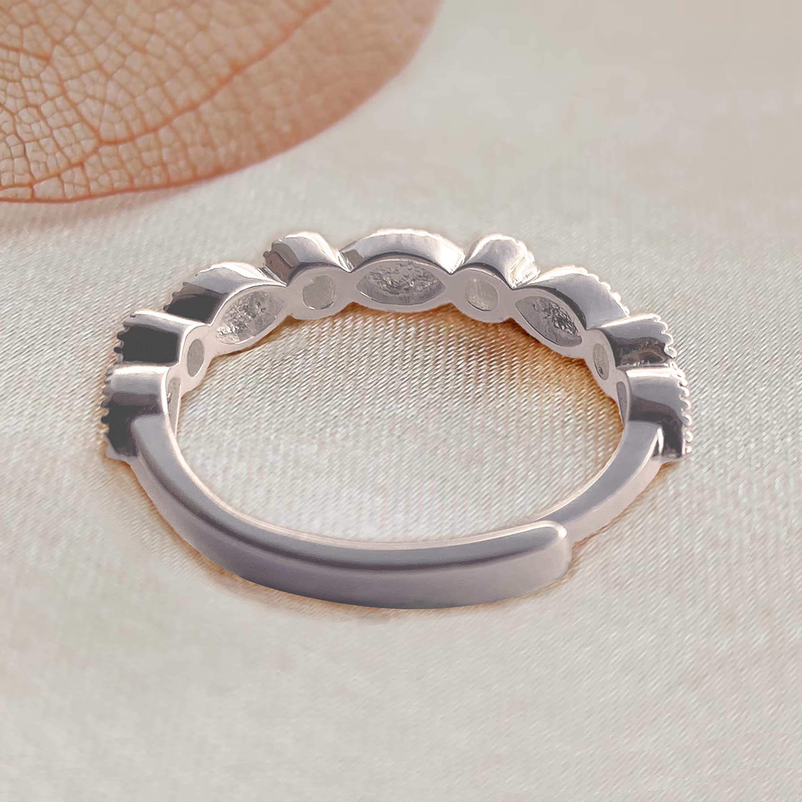 Milky Treasures Band Ring (Only Ring) | DIY Breastmilk Jewelry Making Kit | 925 Sterling Silver Ring | Adjustable Size 6 to 10 | Breastfeeding Keepsake Kit | Gifts for Mom | Lactation