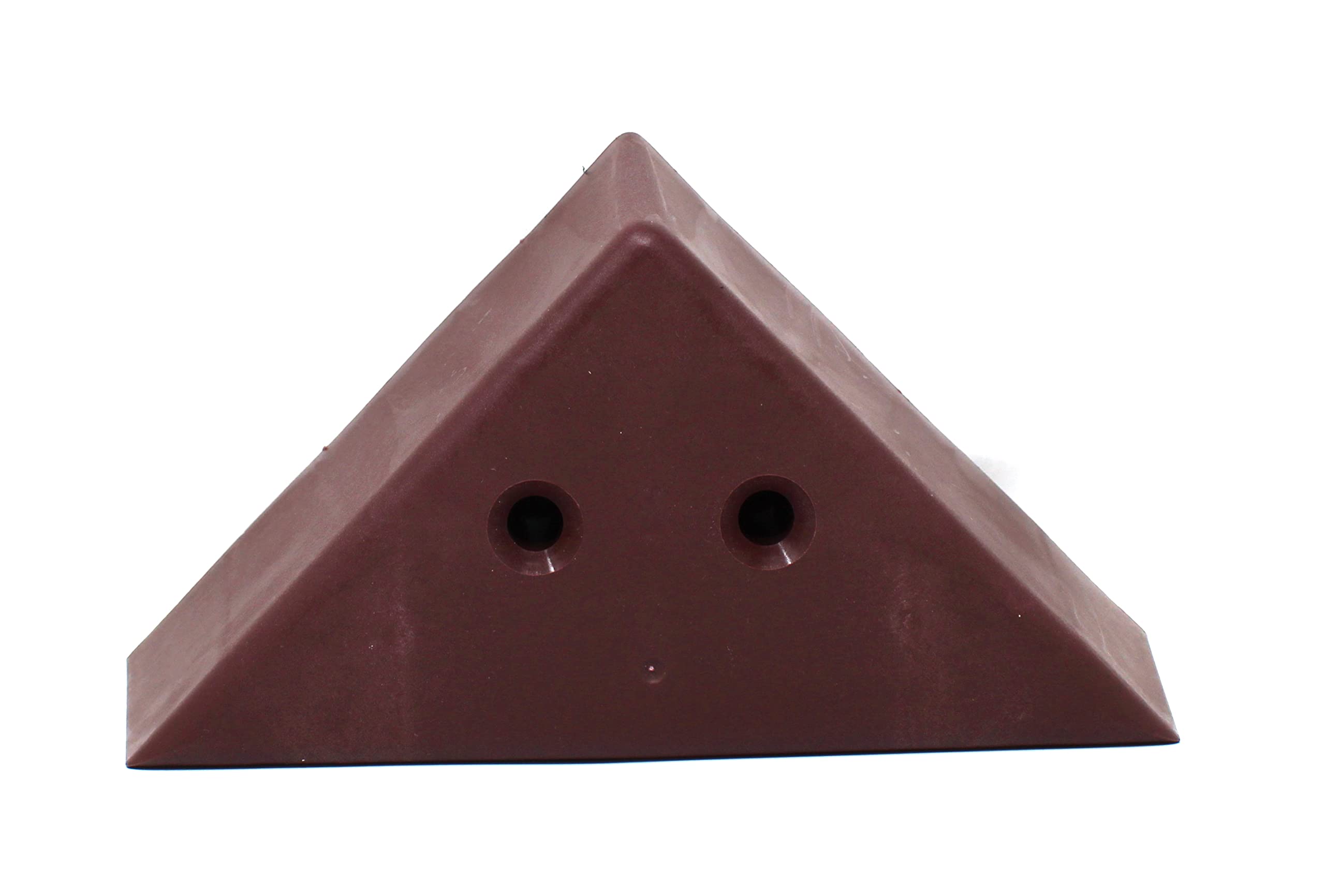 JSP Manufacturing 3" Triangle Plastic Furniture Brown Corner Legs - Sofa Couch Chair Ottoman (1 Leg)