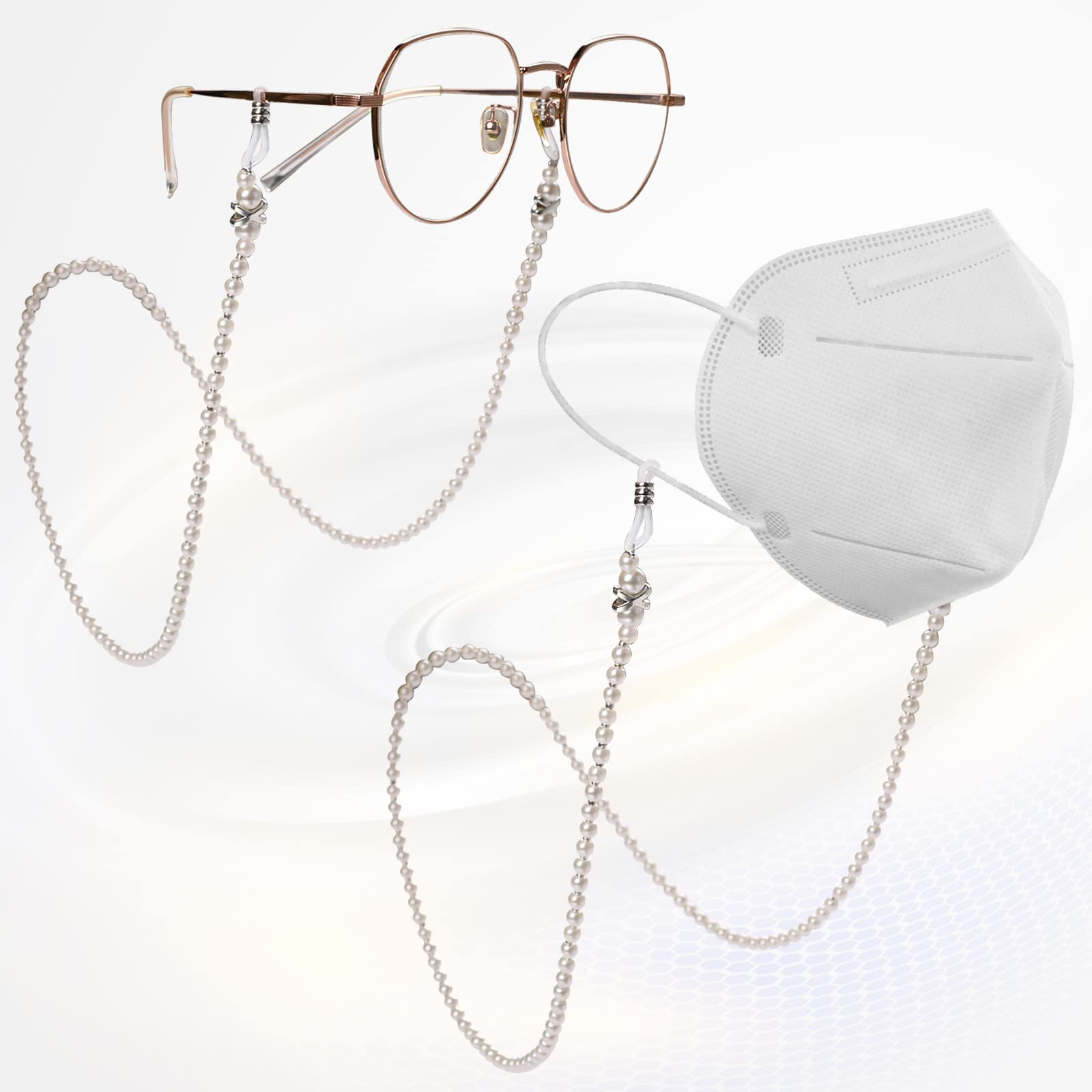 Glasses Chain, Pearl Eyeglass Chain, Beaded Eyeglass Chain Sunglasses Holder Strap, Eye Glass Holders Necklaces, Pearl Masks Chian for Women