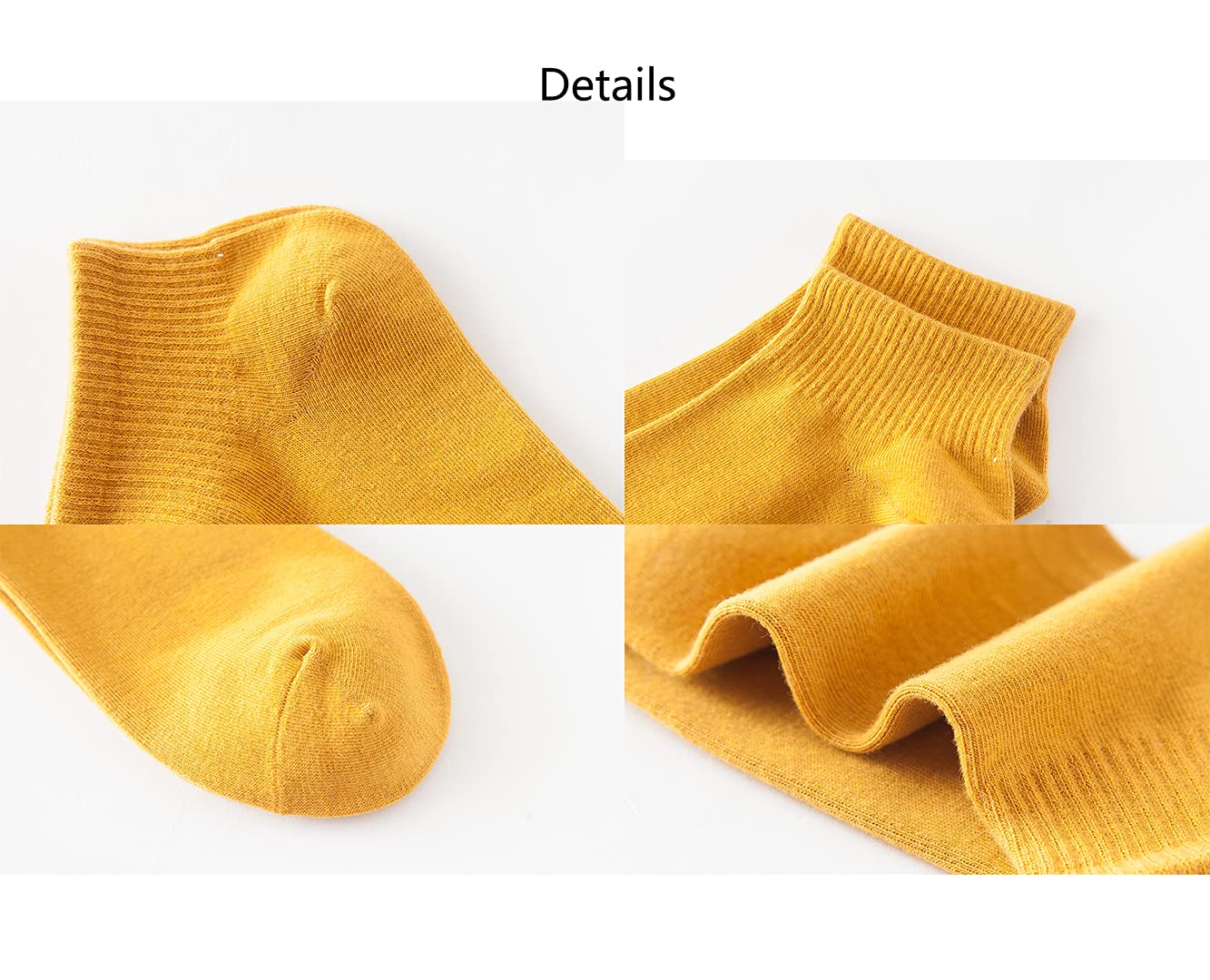 Joylife Solid Color Ankle Socks Colorful Low Cut Socks for Women, Lady, Girls, 5 Pack