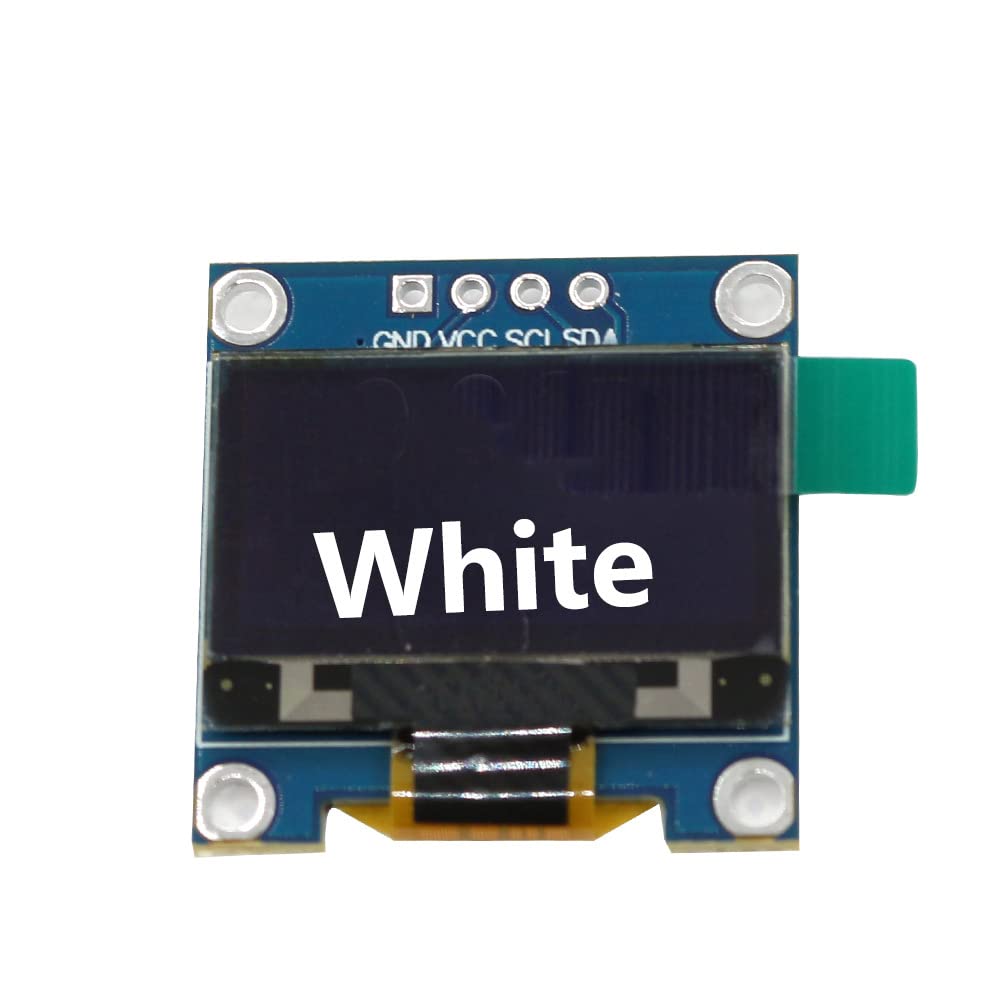 Mustpoint 2x OLED LCD Display 0.96" SSD1315 4PIN 128X64 I2C IIC SPI DC 3.3V-5V Serial DIY Module for Arduino (White)