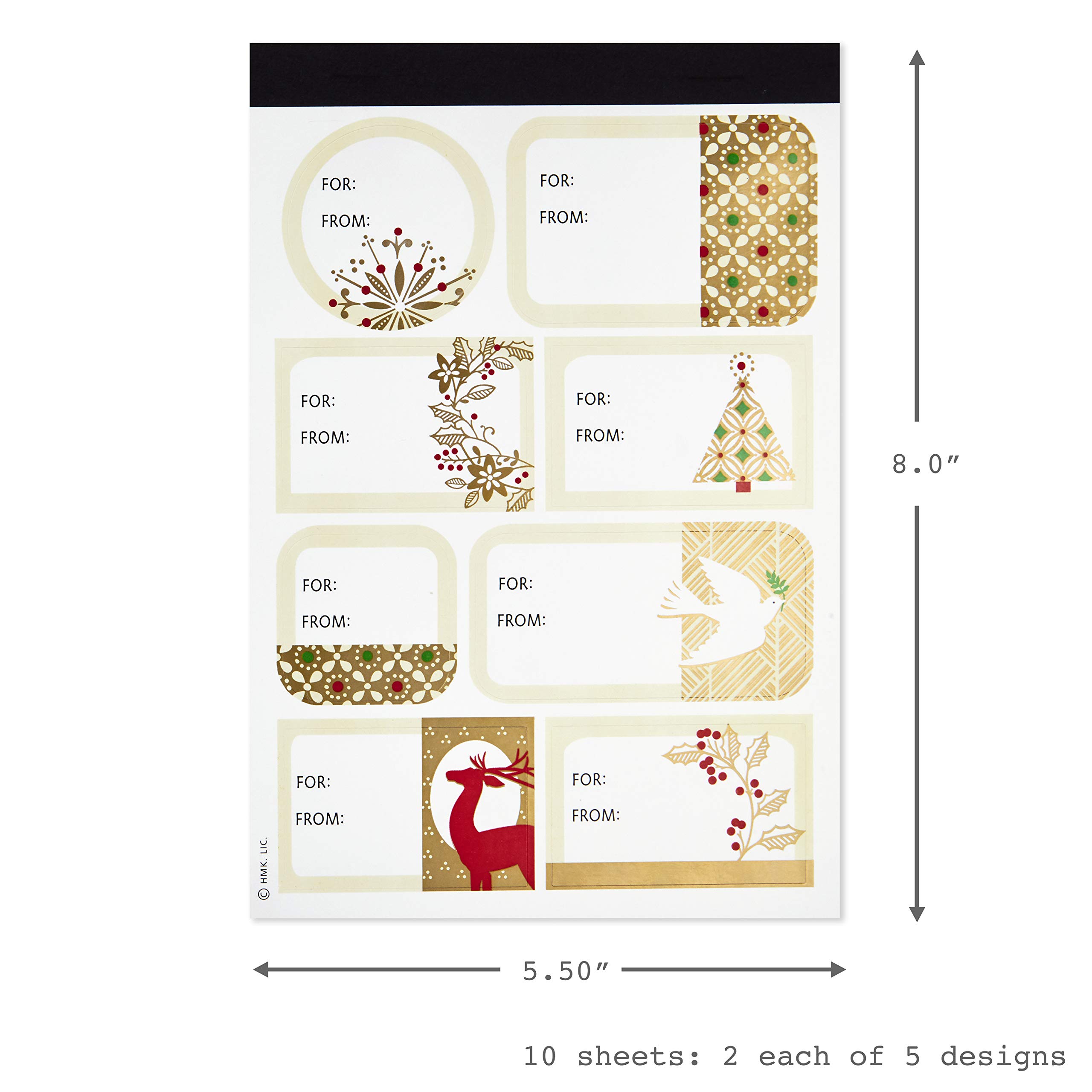 Hallmark Family Holiday Bulk, Traditional Gift Seals