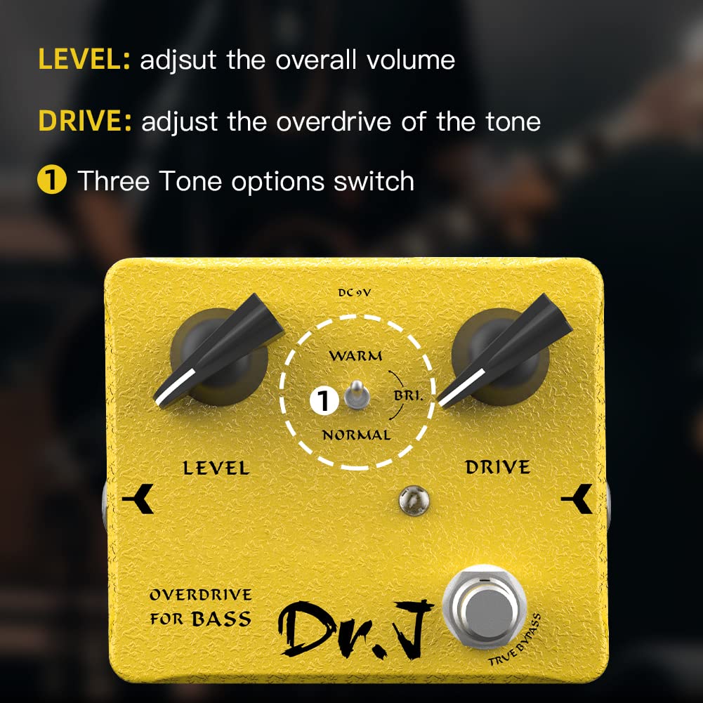 JOYO Fuzz Pedal Between Overdrive& Distortion Across Classic & Mordern Tone for Electric Guitar Effect High-end Edition Dr.J Series (D56)