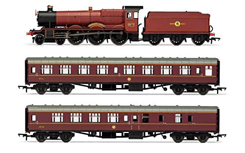 Hornby Hobbies Warner Brother's Harry Potter Hogwarts Express Electric Model Train Set HO Track with US Power Supply R1234M, Red & Black
