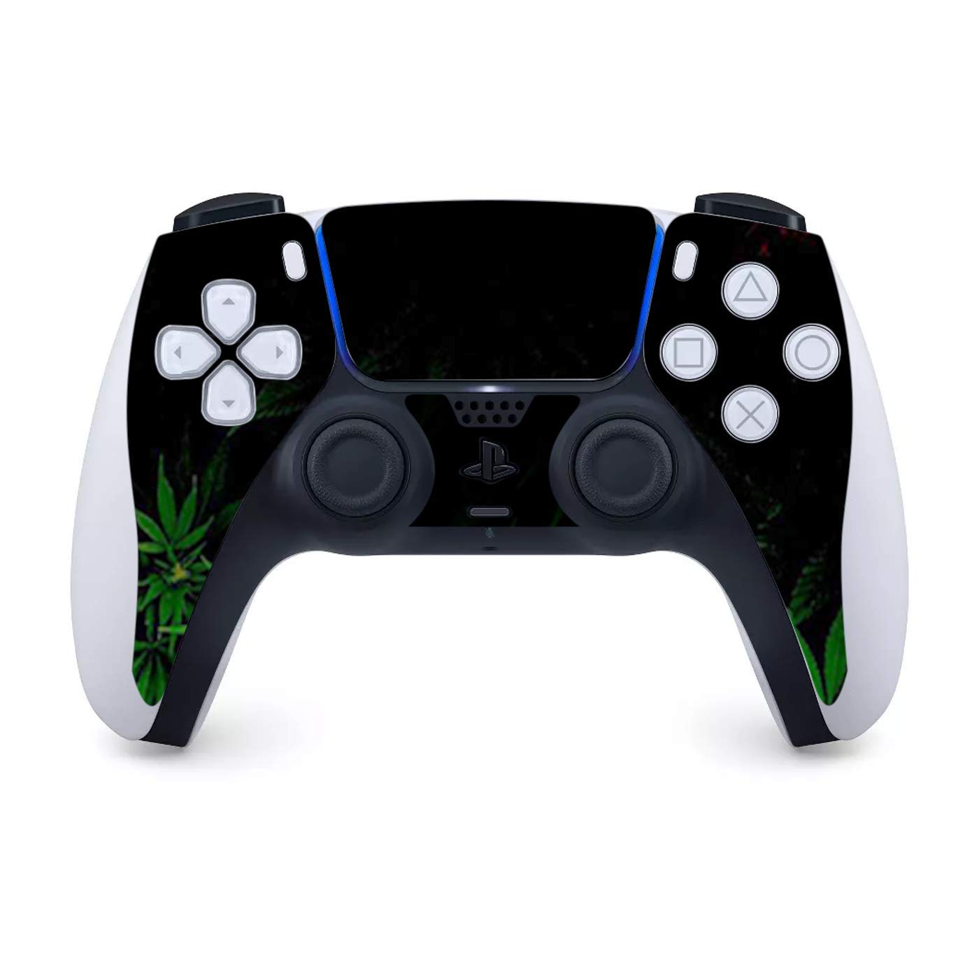 ITS A SKIN Skins Compatible with Sony Playstation 5 Console Disc Edition - Protective Decal Overlay stickers wrap cover - weed green bud marijuana leaves