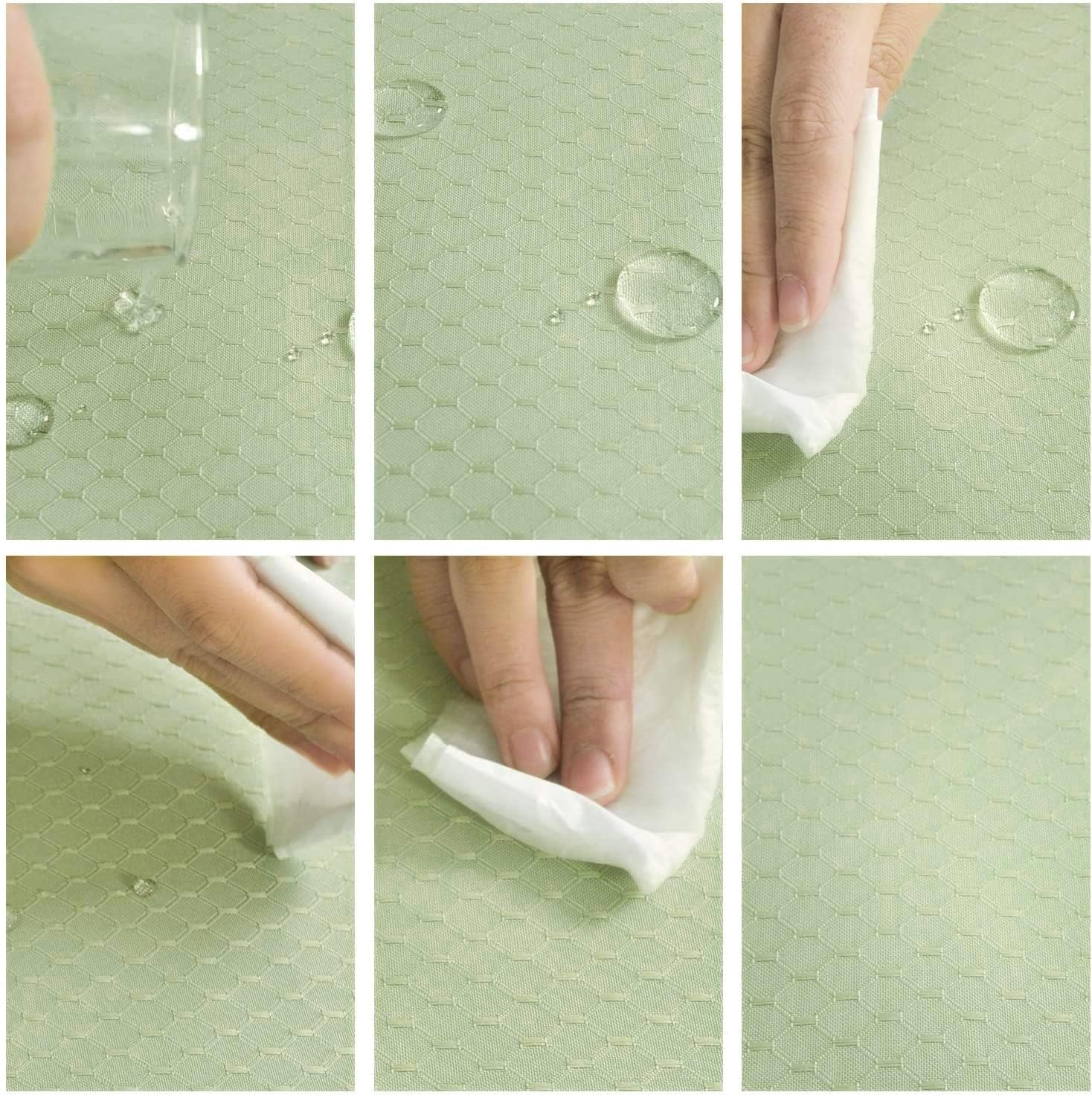 JUCFHY Jacquard Morrocan Rectangle Spring Table Cloth Oil-Proof Spill-Proof and Water Resistance Tablecloth,Decorative Fabric Table Cover for Outdoor and Indoor Use,60 x 84 Inch, Mint