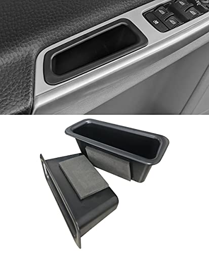 VESUL Front Row Door Side Storage Box Compatible with Volvo S60 2009-2017 2018 V60 2009-2017 2018 Armrest Phone Container Door Organizer Handle Pocket ABS Tray Insert Glove Pallet