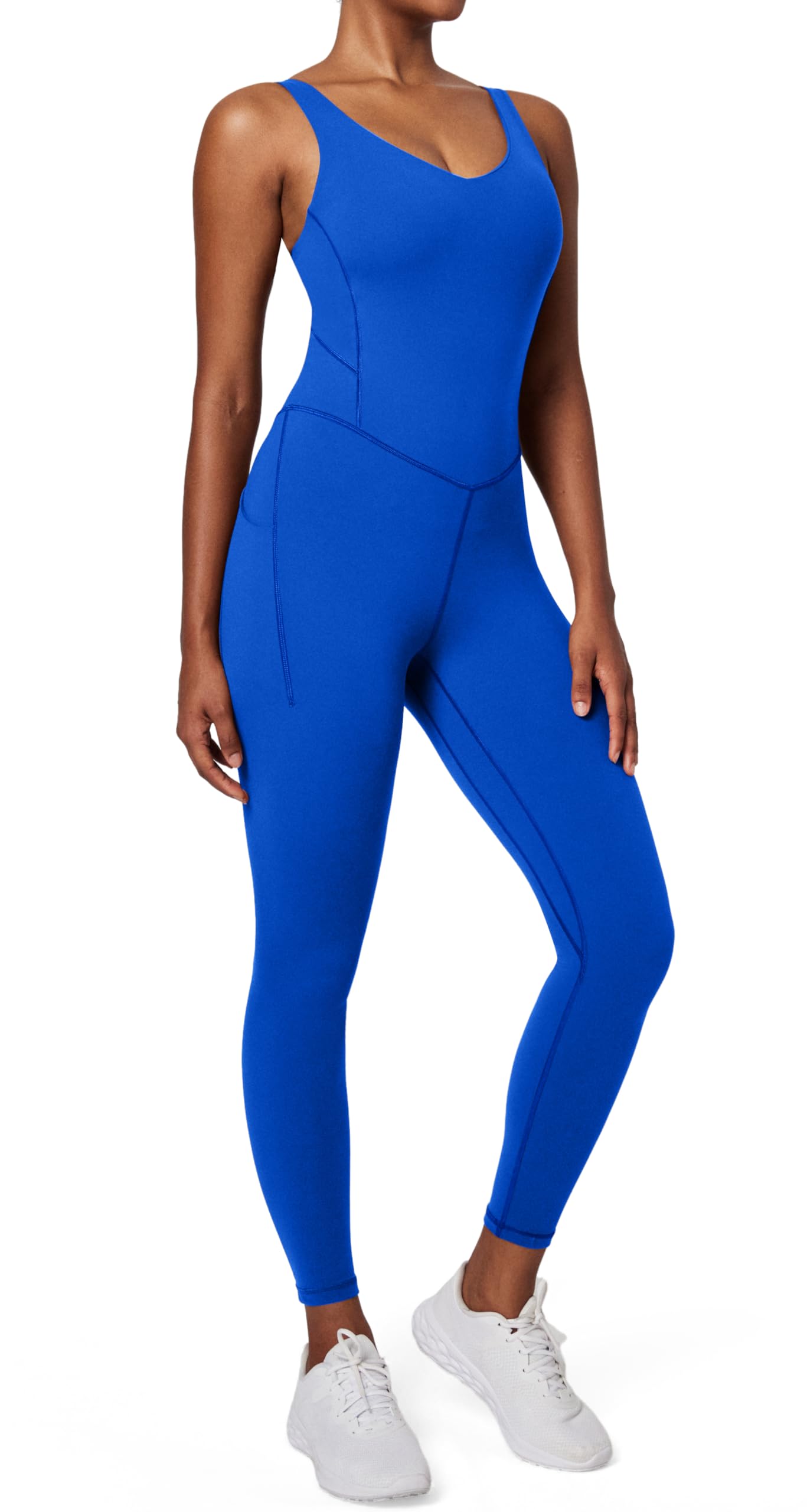 IUGA One Piece Jumpsuits for Women Tummy Control Workout Romper Unitard Bodysuit Bodycon Jumpsuit Built-in Bras