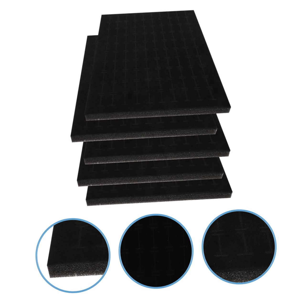 Hemoton 5pcs Box earring display pad tray earrings holder inserts foam ring holder insert black ring trays ring insert display trinket tray earring tray storage box jewelry sponge travel