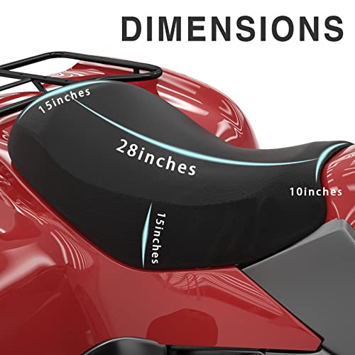 HIMAL HIMAL ATV Seat Cover Waterproof 420D Polyester Oxford, Compatible with Most ATV for Sportsman, Rancher, Foreman, Scrambler, Black