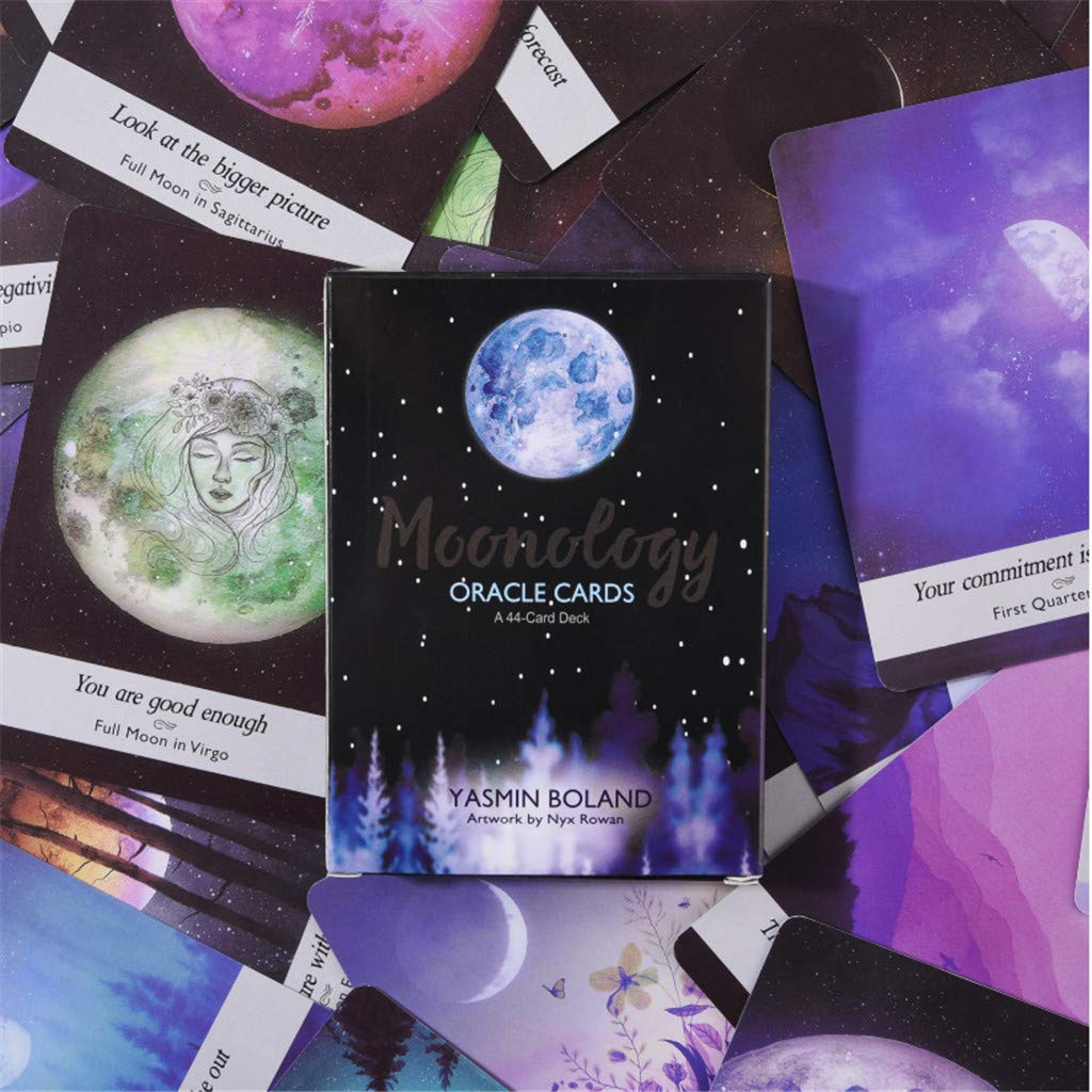 Huluda Moonology Oracle 44 Cards Deck and Guidebook English Guidance Divination Fate
