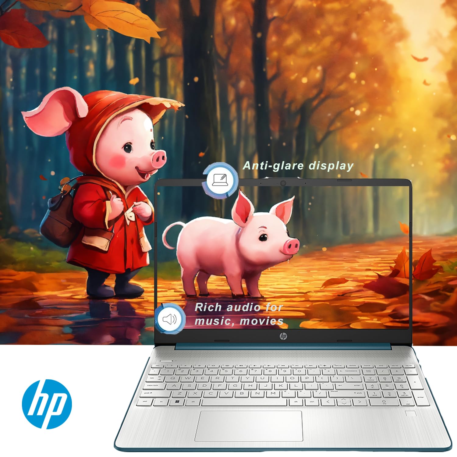 HP 15.6" HD Laptop, Intel Core i3-8130U Processor, 20GB Memory: 16GB Intel Optane + 4GB RAM, 2TB Hard Drive, Re-Writable DVD Drive, HD Webcam, Bluetooth, USB3.1, HDMI, Windows 10 Home, Blue