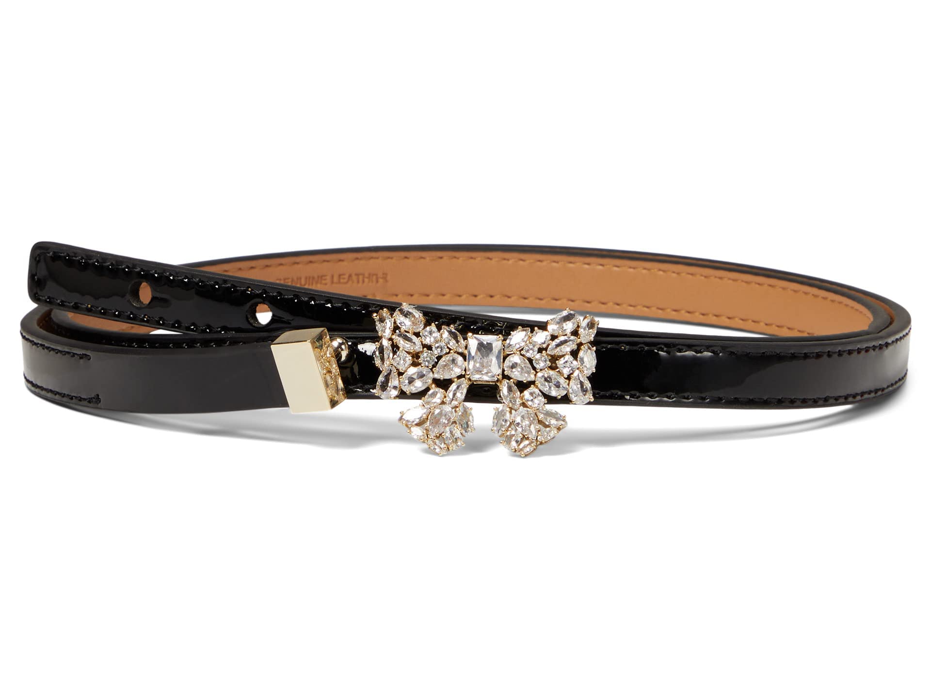 Kate Spade New York Jeweled Bow Belt Black MD