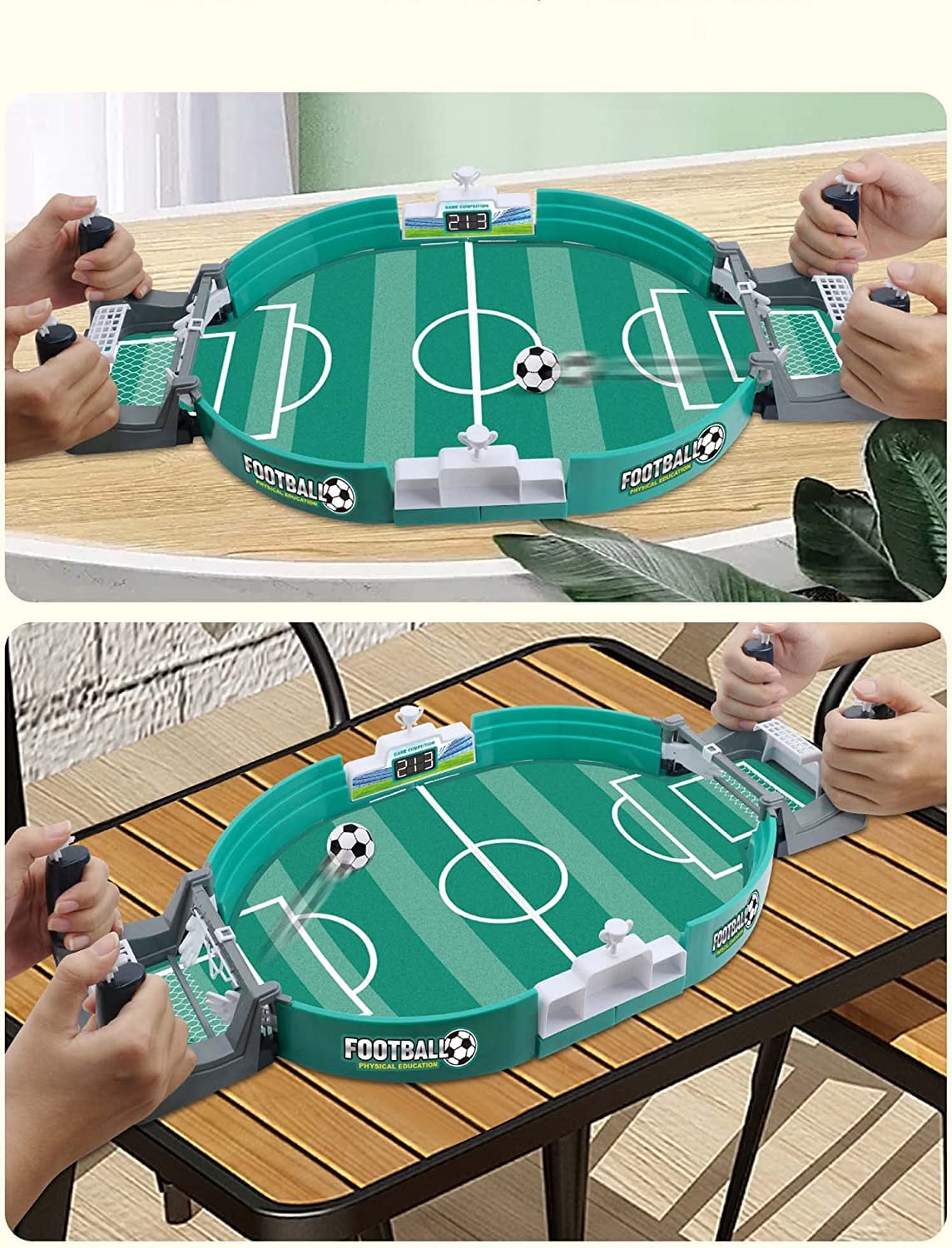 Mini Interactive Foosball Game, Tabletop Football Game Toy, Parent-Child Interactive Desktop Sport Board Game, Desktop Toy for Kids Adults (Large)