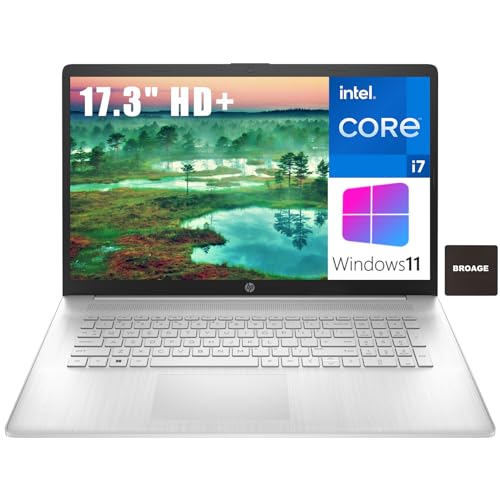HP 17 17.3" HD+ Laptop Computer, 12th Gen Intel 10-Core i7-1255U up to 4.7GHz, 32GB DDR4 RAM, 1TB PCIe SSD, 802.11AC WiFi, Bluetooth 5.0, Silver, Windows 11