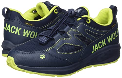 Jack Wolfskin Unisex Unleash 4 Speed Texapore K Hiking Shoe, Blue/Lime, 13 US Men