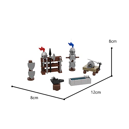 Mini Medieval Blacksmith Accessories for LEGO 21325 Building Kit,Helmet Weapon Sword Armor Building Model Toy,Smithy House Castle Accessories,Build-and-Display Model for Adults(90Pcs)