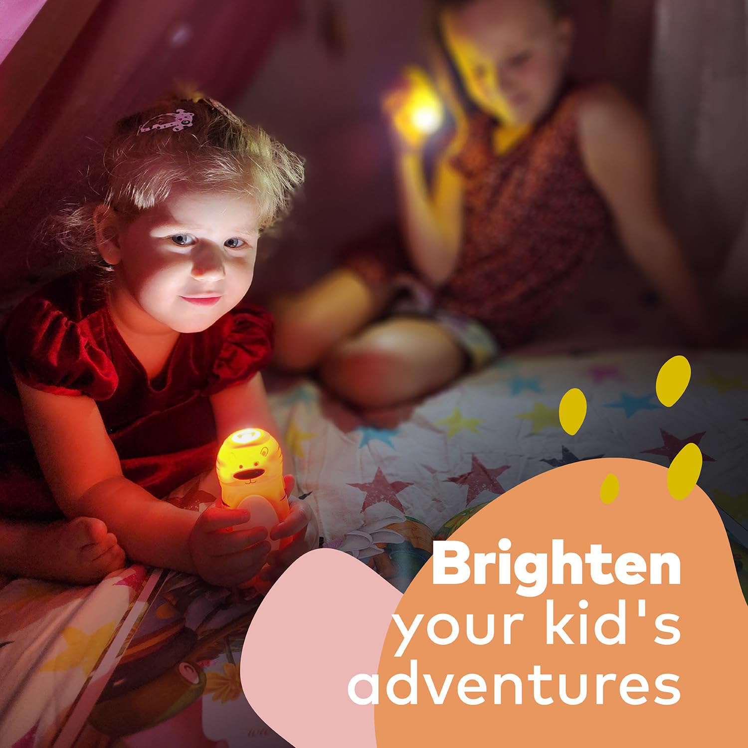 Kids Flashlights and Kids Lanterns, 2-in-1 LED Kids Camping Lantern Night Light, Better Than Headlamps, Kids Camping Gear Must Haves