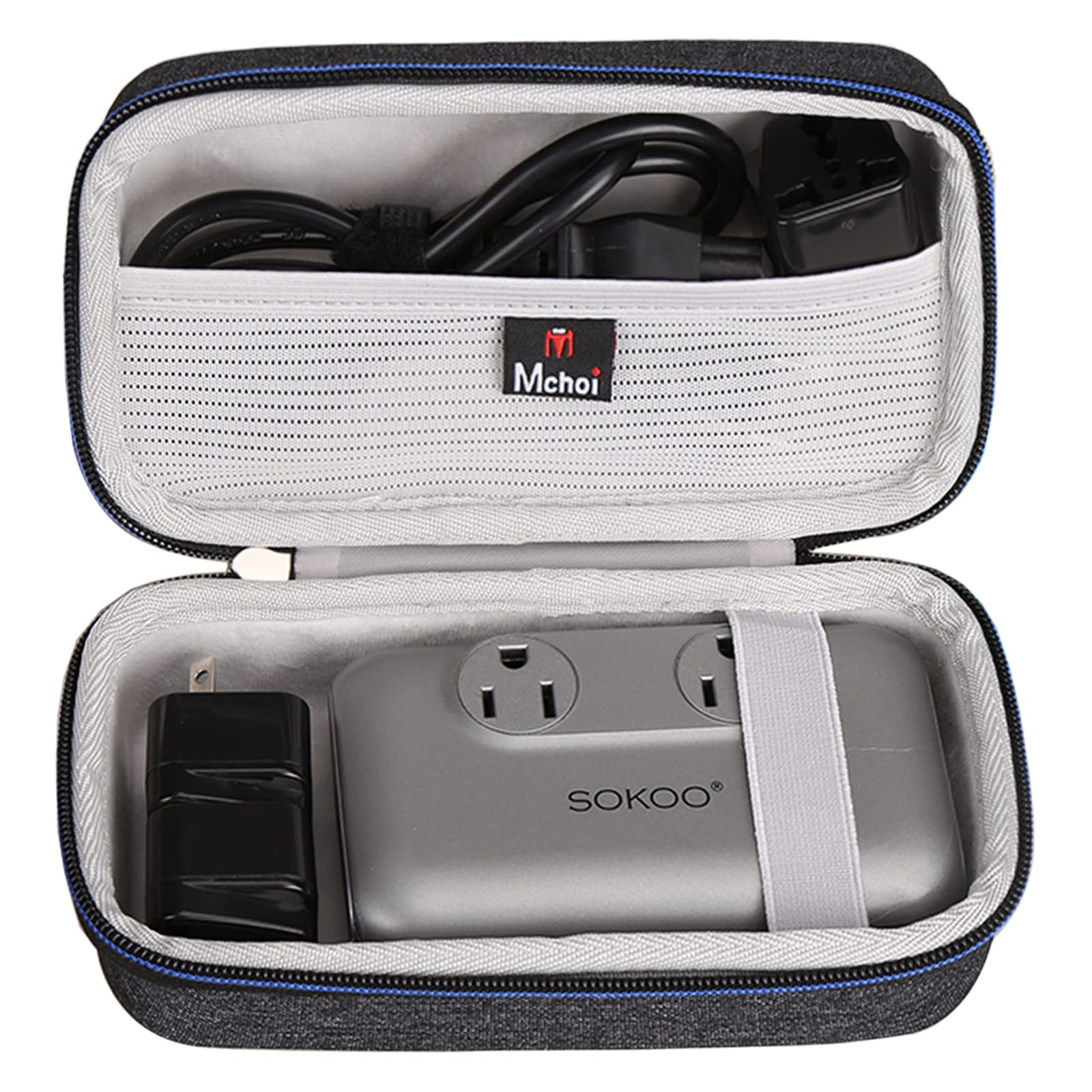 Mchoi Hard Portable Case for SOKOO 230-Watt Step Down 100-220V to 110V Voltage Converter, Case Only Grey