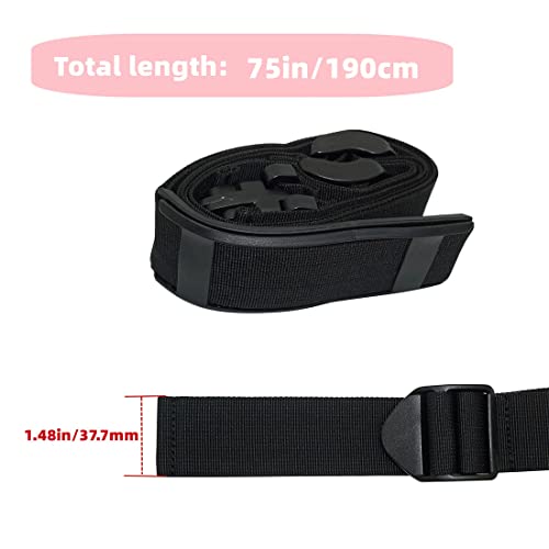 Taruimoo Outdoors Universal Trash Can Lid Strap Bin Strap Garbage Lock,with mounting Screw and Buckle Key, Adjustable dustbin Safety Lock Belt Garbage Can Security System