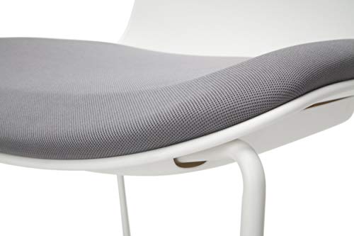 HON Basyx Contempo Guest Stool, 2 Pack, White/Charcoal