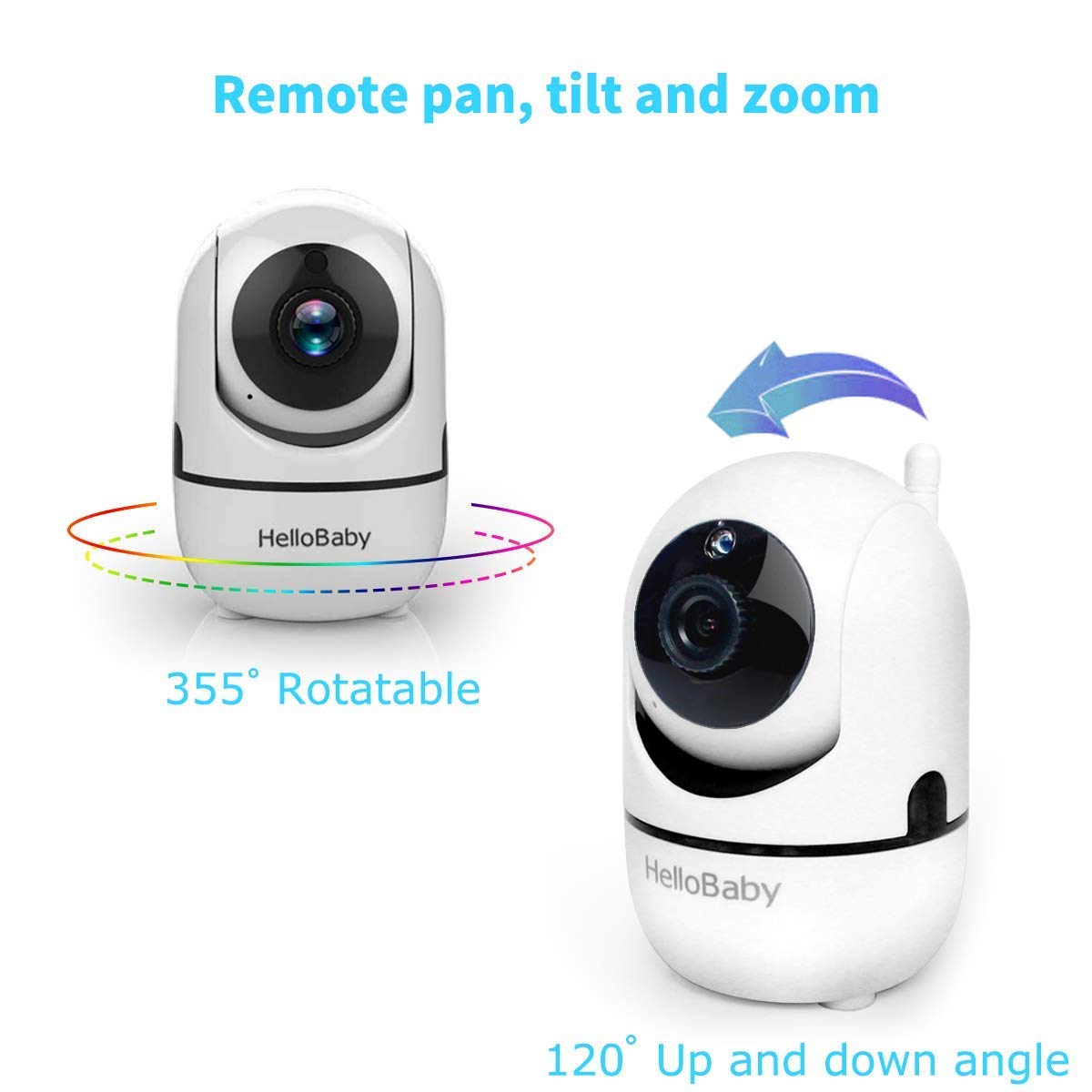 HelloBaby Additional Camera for Model HB65 HB248, no Screen, only Camera (Black)