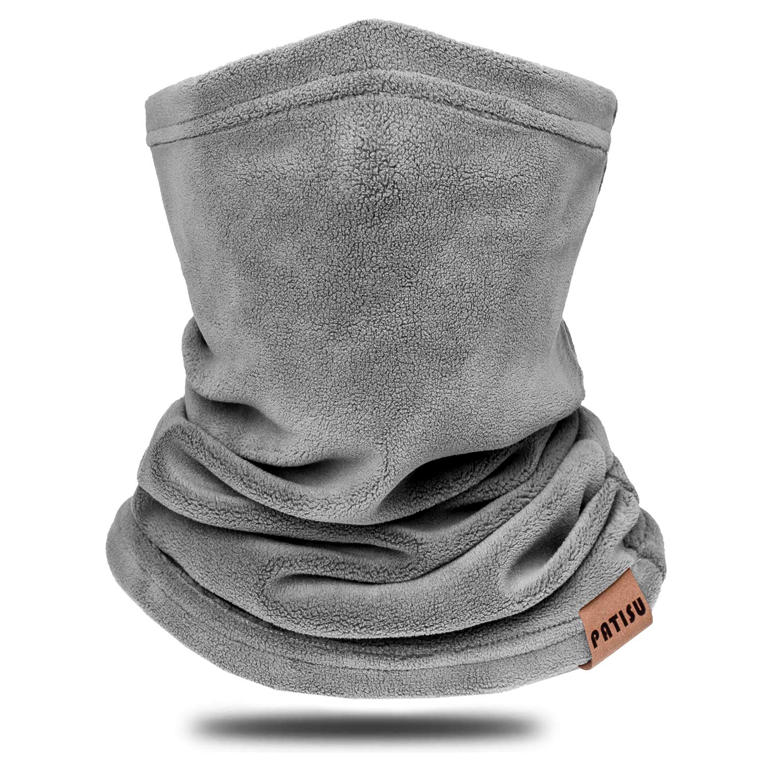 Kids Neck Warmer Gaiter Winter Fleece Face Neck Cover Balaclava Cold Weather Windproof Face Mask for Boys Girls Grey