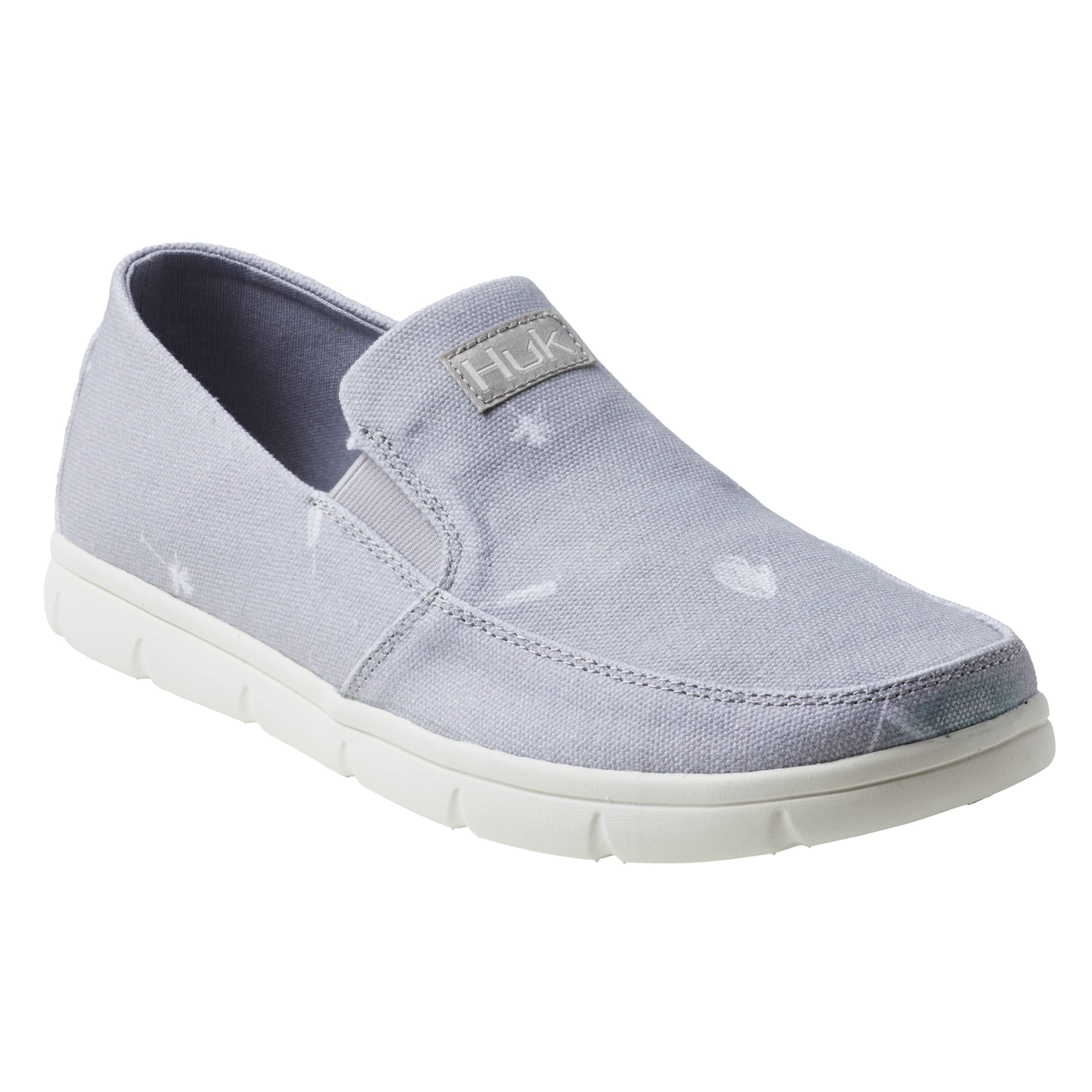 HUK Brewster Slip On Shoe | Wet Traction Fishing & Deck Shoes, Print - Glacier, 9