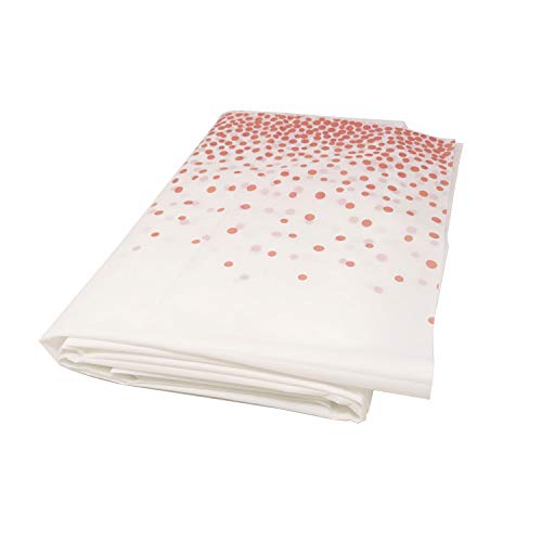 Honbay 2PCS Disposable Rose Gold Dot Tablecloth Plastic Rectangle Waterproof Table Covers Birthday Party Supplies for Wedding Party Kitchen Dining (54 x 108 inch)