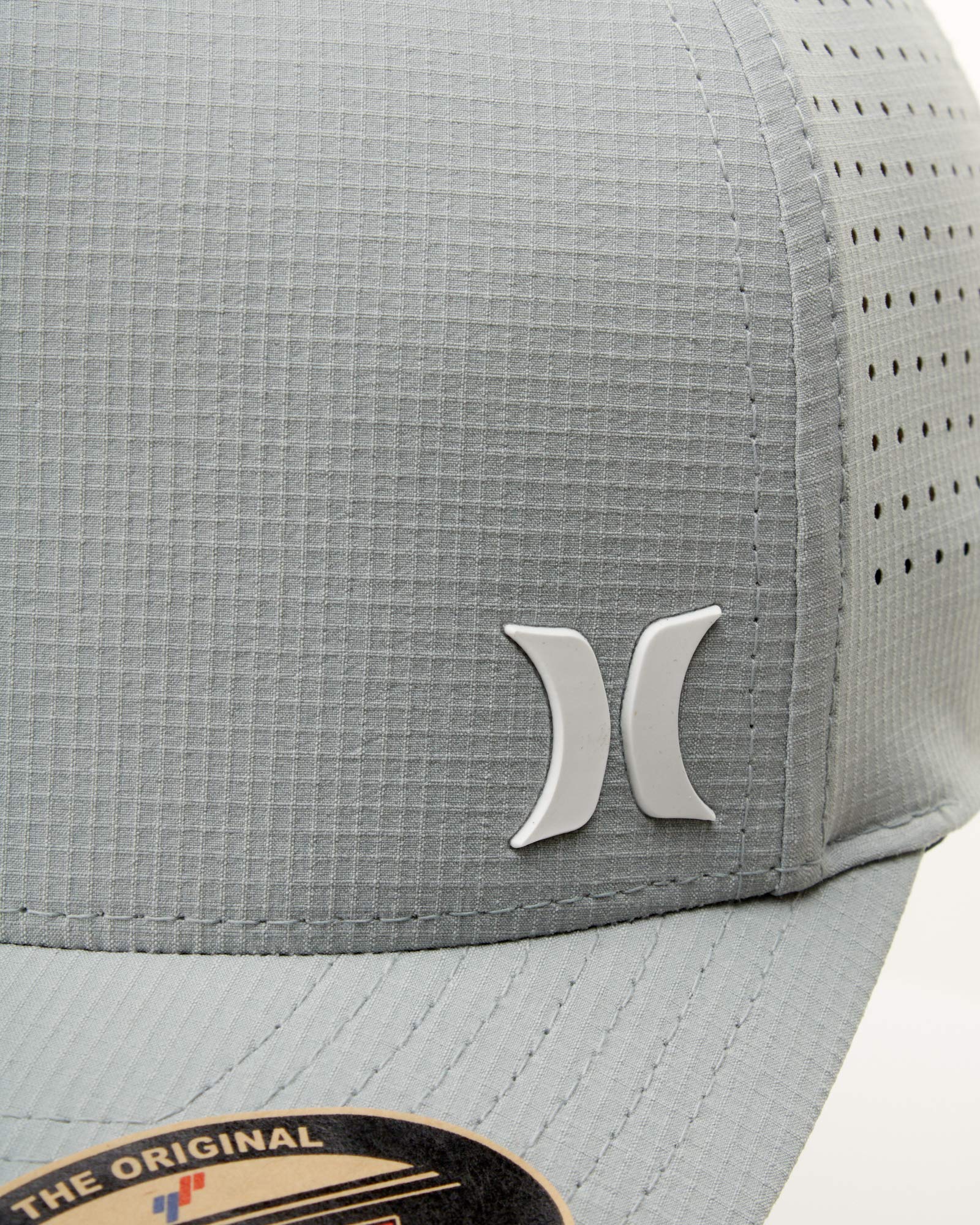 Hurley Men''s Baseball Cap - Phantom Advance Stretch Fitted Hat, UPF 50, Size L/XL, Wolf Grey