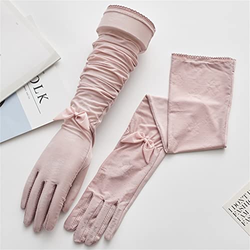 Long Ice Silk Lace Gloves Summer Women's Driving Arm Sleeve Sleeve Sleeve Arm Sleeve Thin Section (Color : B, Size : 59 * 8.5cm)