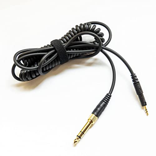Voarmaks 4 Pole Long Steps Audio DJ Cable Cord Line Plug Compatible with Pioneer HDJ-X5 X7 S7 CUE1 Headphones Extended Coiled Spring Dj Wire