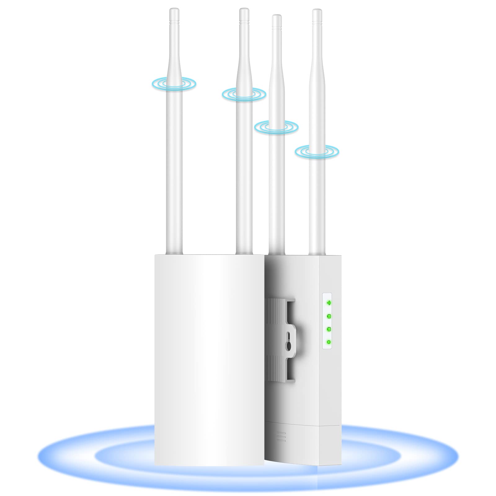 Outdoor WiFi Range Extender,UeeVii 2.4G/5.8G Wireless Gigabit Access Point with 2 * 5dbi Antenna, Power Amplifier,48V PoE Adapter, IP66 Weatherproof, Perfect for Backyard, Garage, Barn, Garage,1-Pack