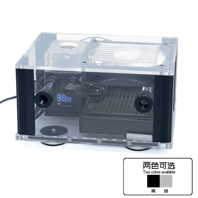Notebook mobile phone water cooling integrated BOX-12YT smart box temperature display RGB effect - (Size: aluminum row, Color: Black)