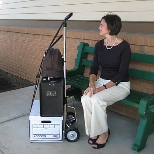 Norris Products Model 700 Folding Super Hand Cart - 16"x13.5" Platform Deck, 6" Rubber Wheels, 400lb Capacity, Telescopic Handle - Chrome