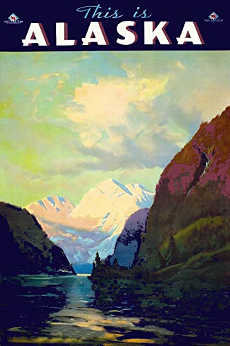 Magnet This is Alaska Vintage Style 1930 Alaska Steamship Line Travel Magnet Vinyl Magnetic Sheet for Lockers, Cars, Signs, Refrigerator 5"
