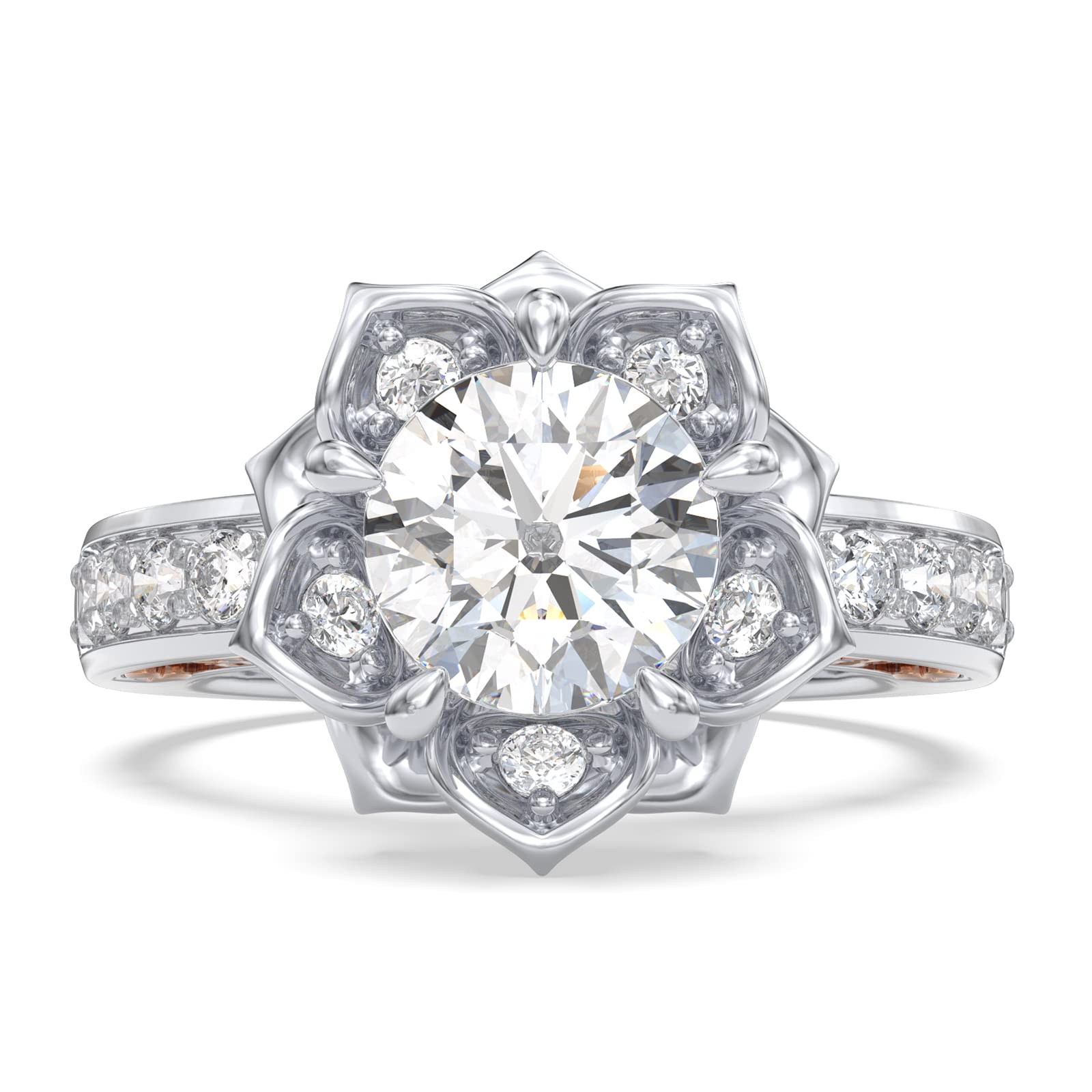 Moissanite Engagement Rings for Women, Personalized Names Ring Three Stone Moissanite Ring D Color Wedding Proposal Promise Ring for Her (Color 1)