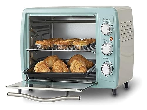 MODADA Electric oven home 19 liters mini oven adjustable temperature 0-250 ℃ and 60 minutes timer three baking position home baking electric oven baking cake bread pie multifunctional function unified