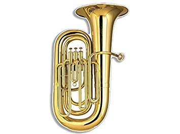 MAGNET TUBA Shaped Magnet(play jazz music brass) Size: 3 x 5 inch