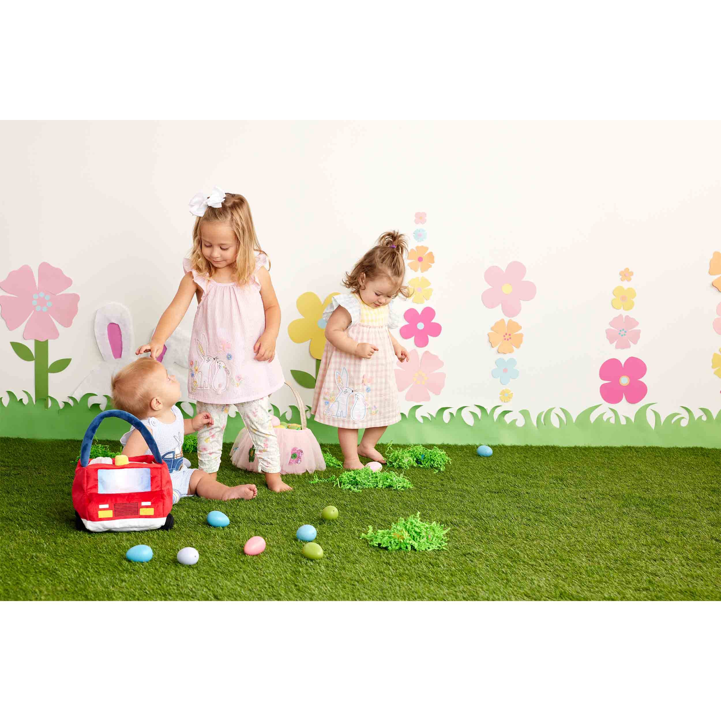 Mud Pie Baby Boy Bunny Truck Jon Jon, Blue, 12-18 Months