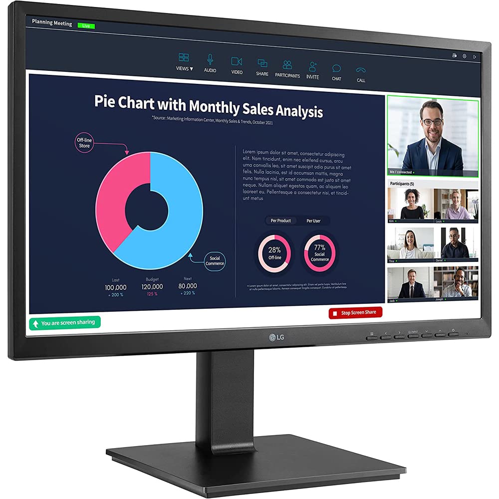 LG 24MP750C-B 24 inch Full HD 1920 x 1080 PC Monitor with IPS Display Bundle with 2 YR CPS Enhanced Protection Pack