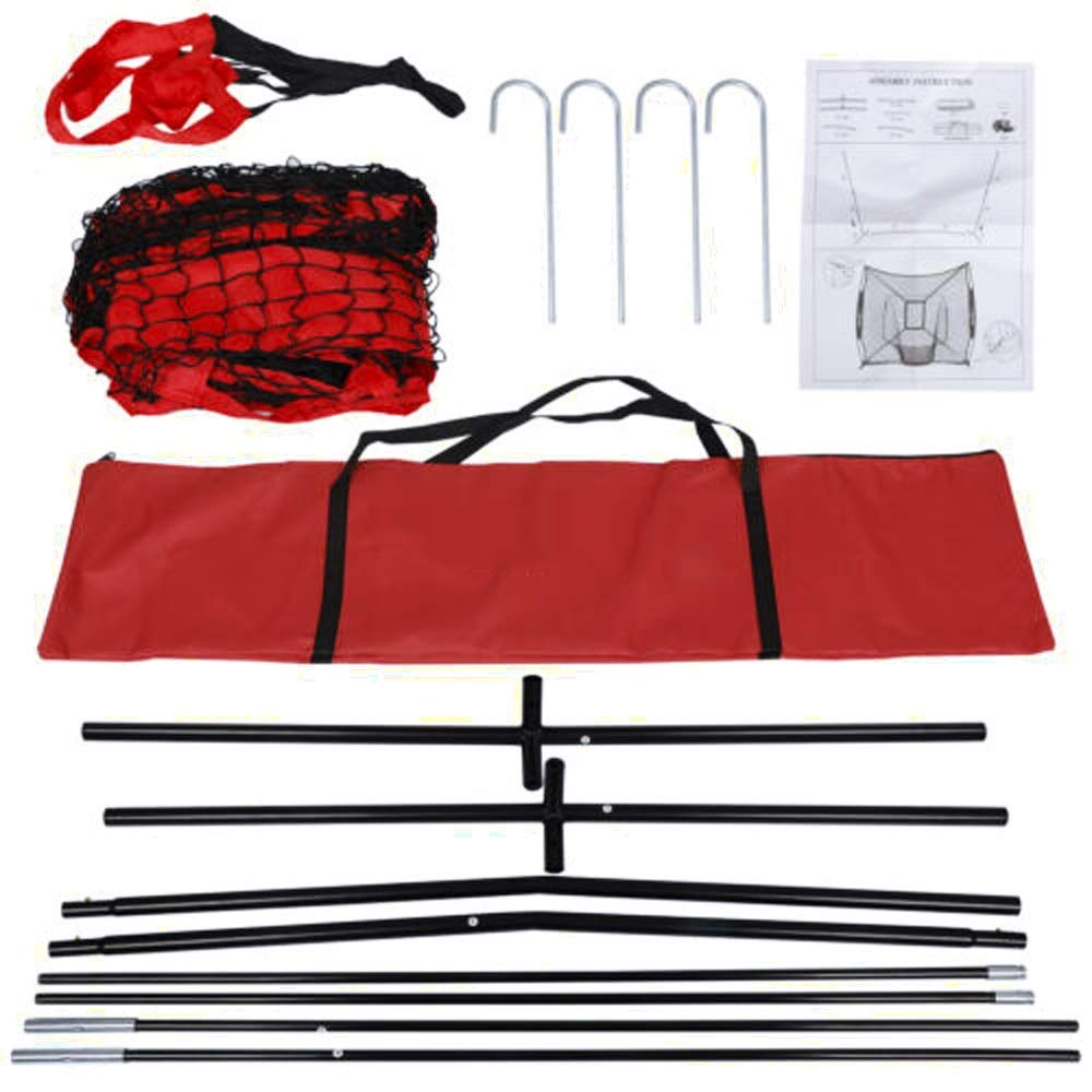 Hype 7'×7' Baseball Practice Net W/Strike Zone + Portable Batting Tee Training W/Bag