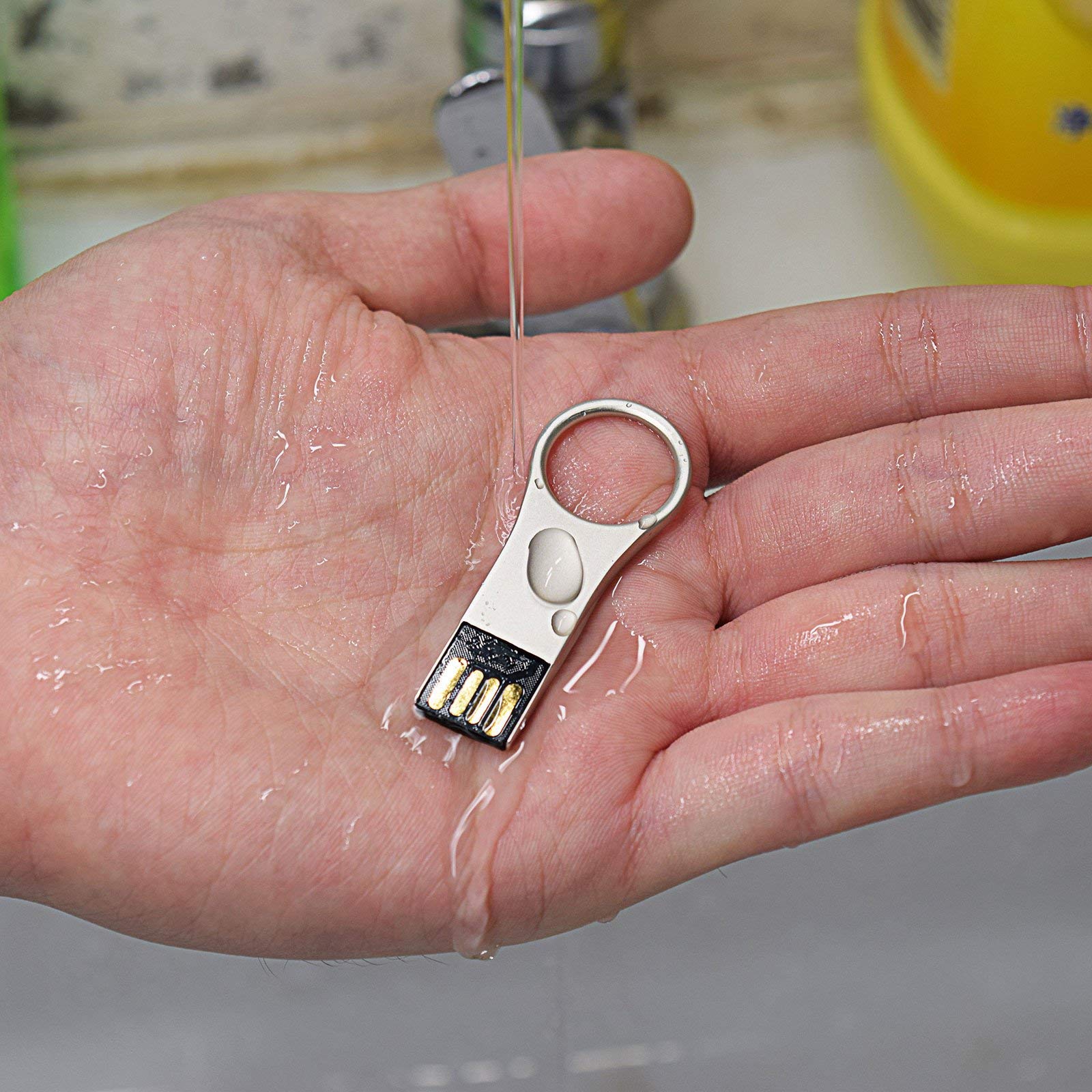 RAOYI Custom Logo 100 Pcs 2GB Key USB Flash Drive USB 2.0 Memory Stick Bulk Thumb Drive Pen Drive Jump Drive-Silver