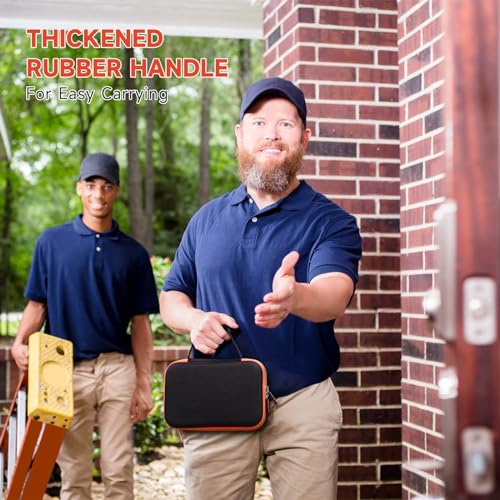 KingSung Hard Case Compatible with Klein Tools ET310 AC Circuit Breaker Finder, 80041 Outlet Repair Tool Kit and RT250 Integrated GFCI Receptacle Tester Accessories,with Smooth Double Zip(Only Case)