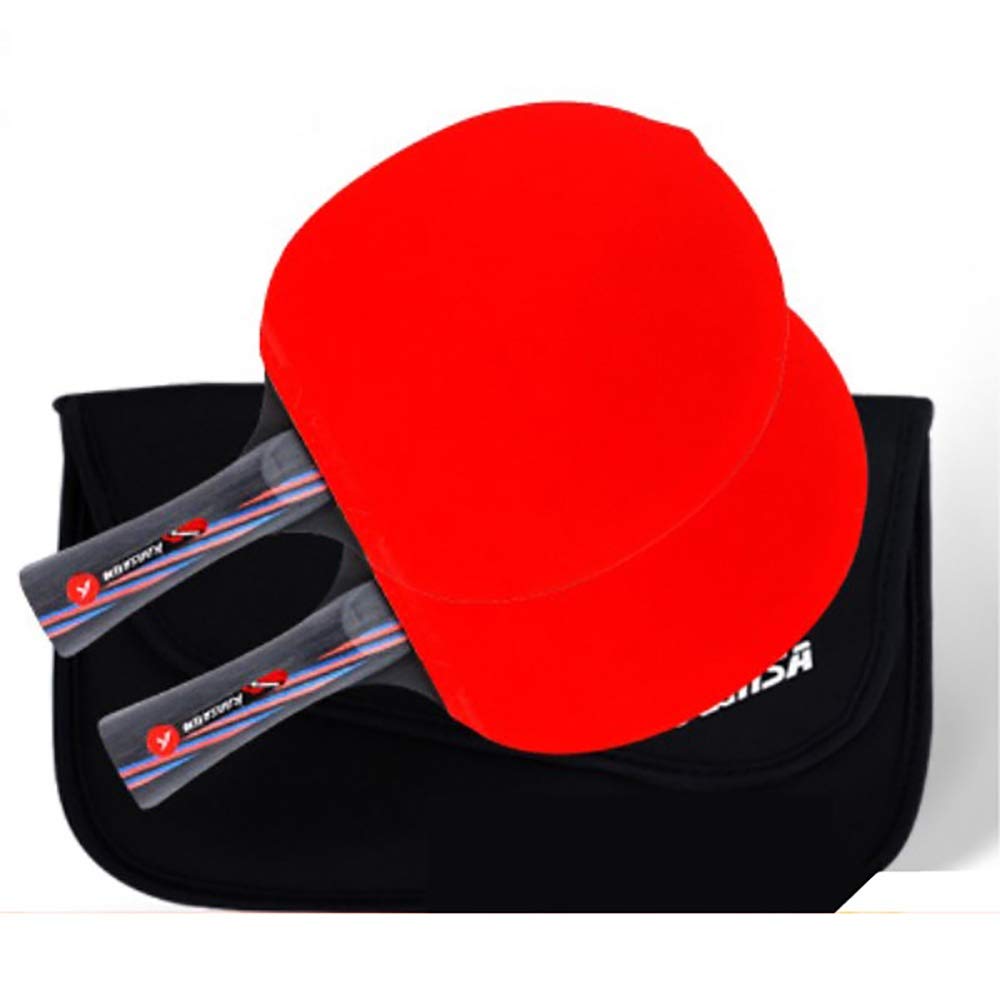Hewen-Ping Pong Set 3-Star Durable Table Tennis Bat Ping-Pong Paddle Tennis Training Set with 2 Rackets, 6 Balls Table Tennis Bat (Size : Long)