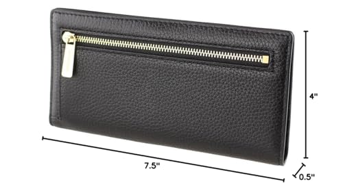 Michael Kors Large Snap Leather Wallet, Black
