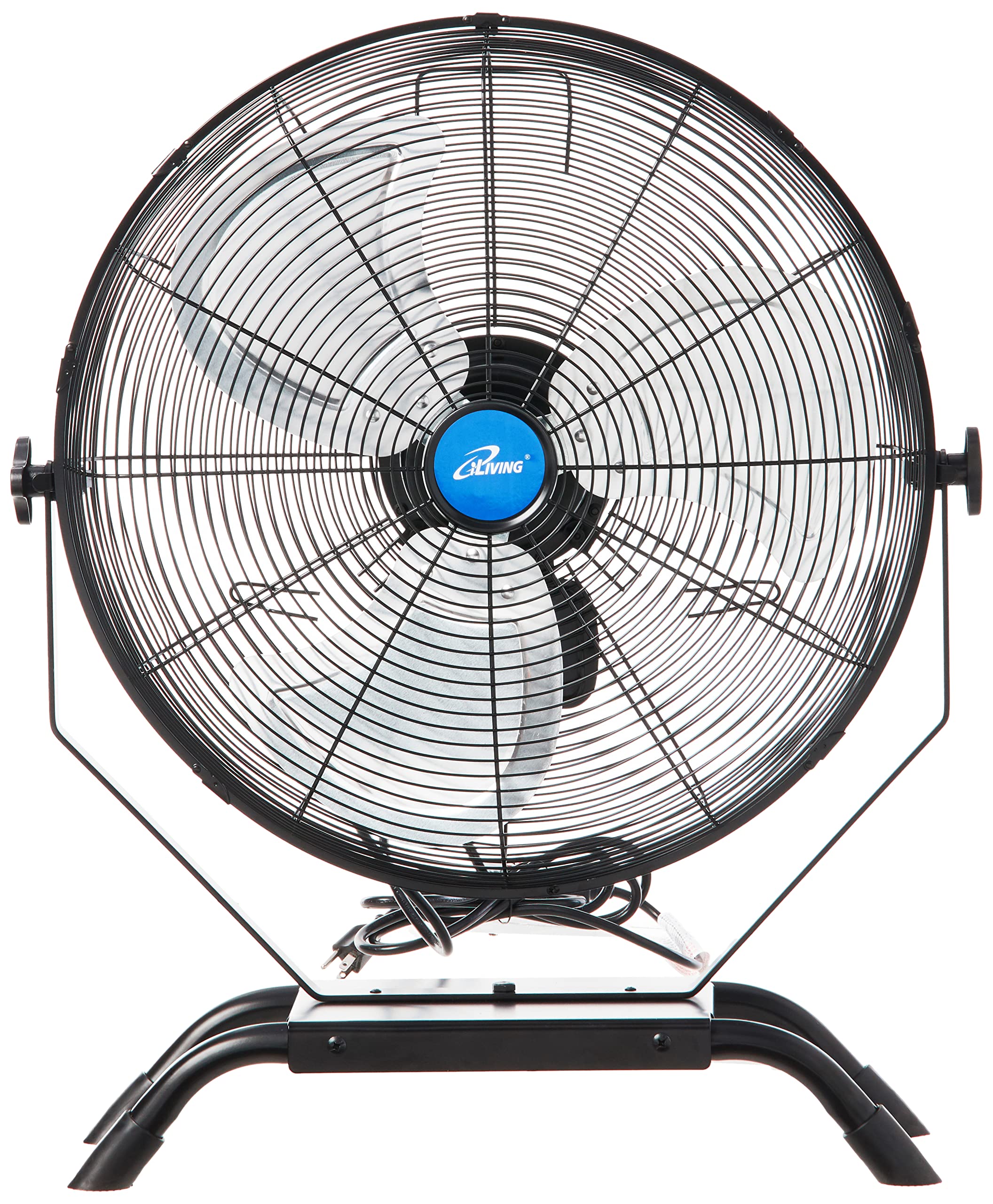 iLiving Wall Mounted/Floor Stand Variable 20 Inches Speed Indoor/Outdoor Fan, Industrial grade for Patio, Greenhouse, Garage, Workshop, and Loading Dock, 4650 CFM, Black
