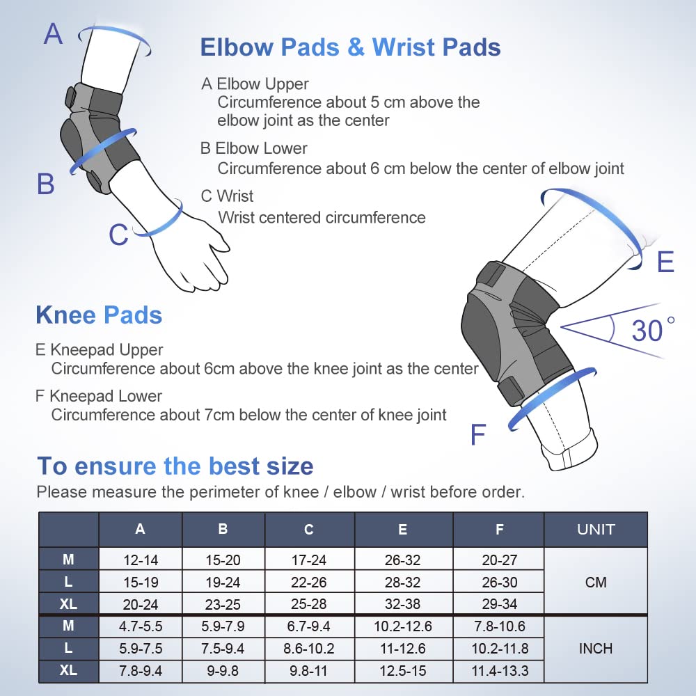IPSXP Knee Pads Set, Protective Gear for Adult with Knee