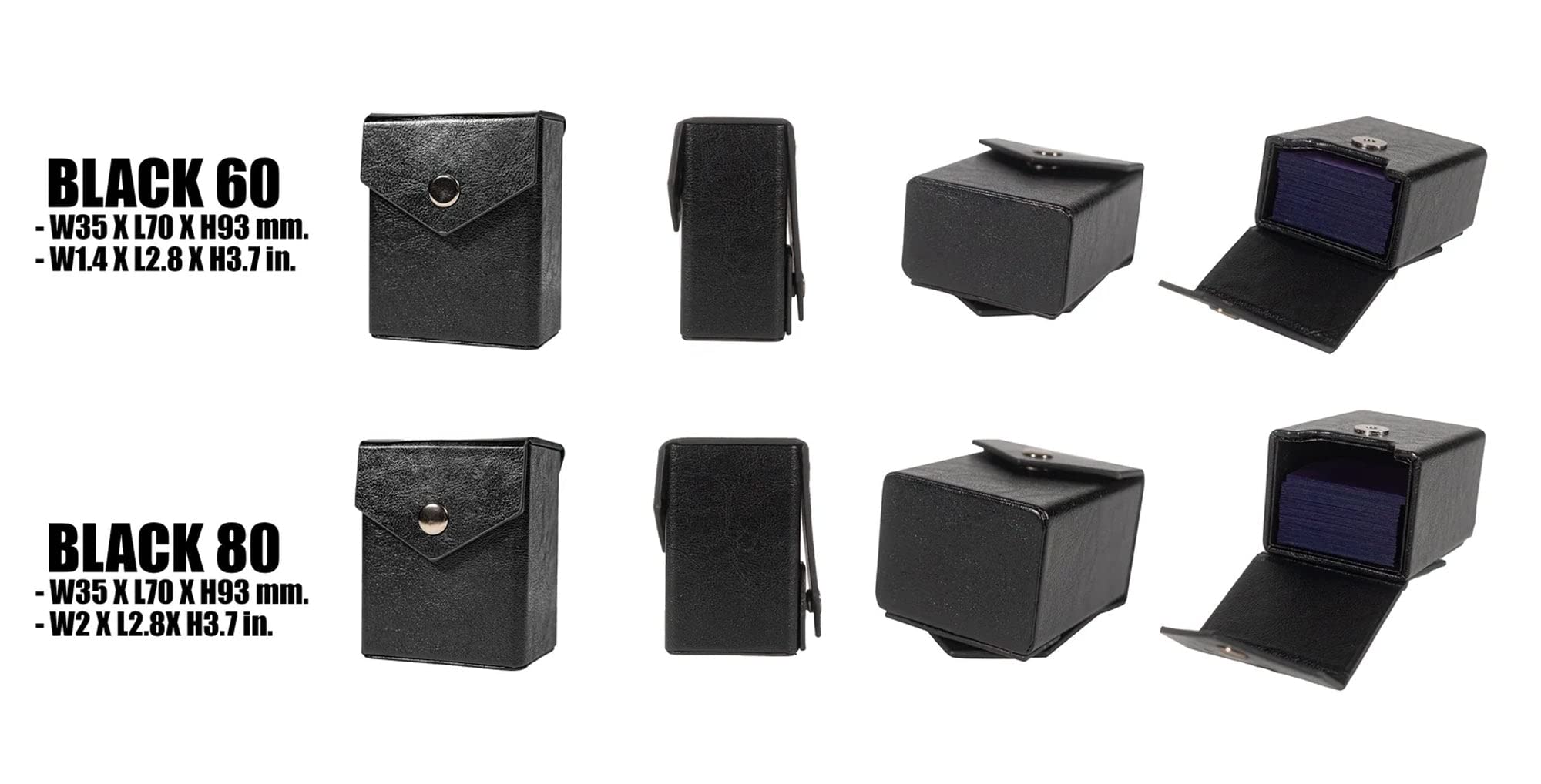 Kuri Spirit Deck Box/Deck Case - Built in Belt Loop/Clip - Hard Shell Faux Leather - Compatible with Yu-Gi-Oh, MTG, CFV, Digimon, F&B and other Trading Card Games