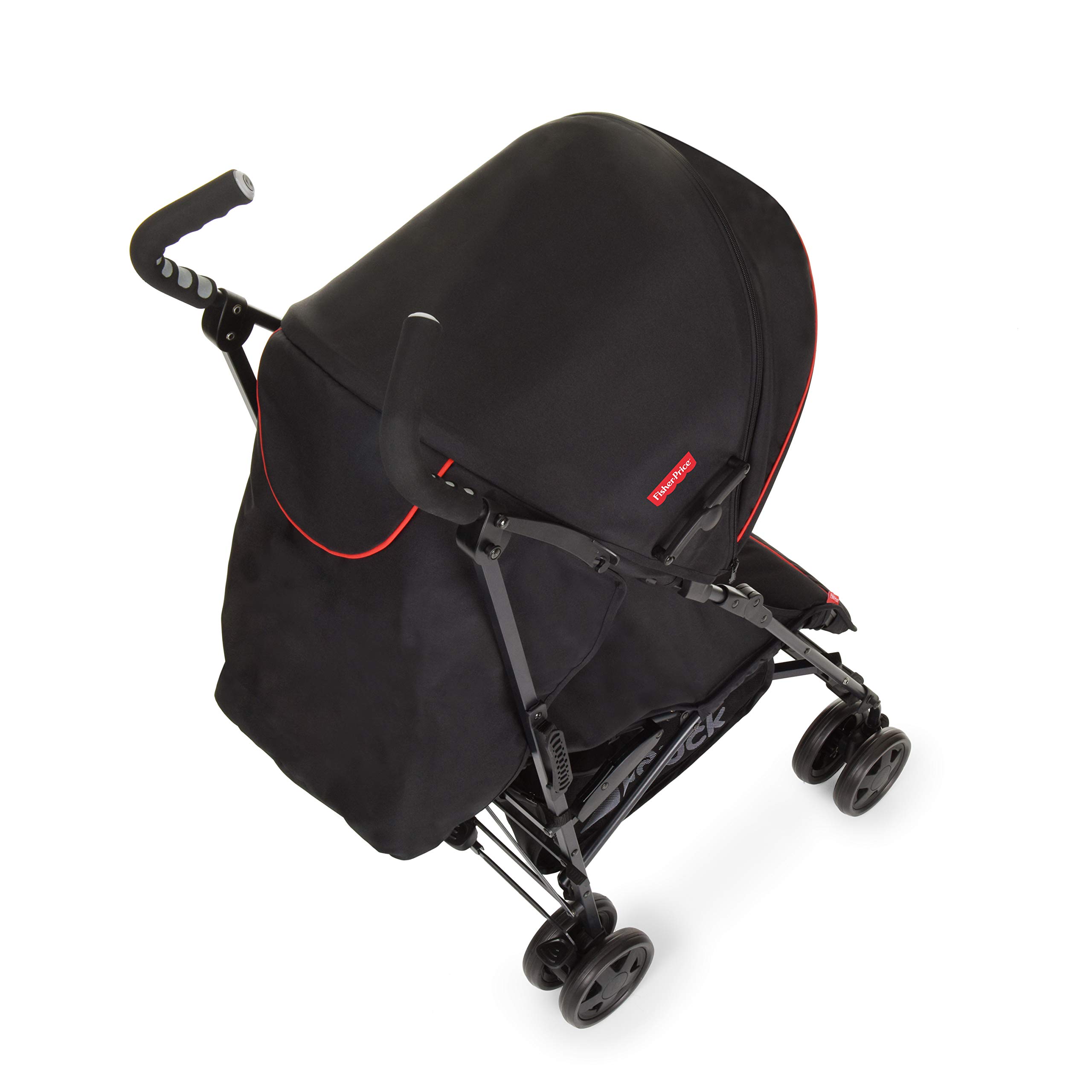Hauck/Fisher Price Go-Guardian Palma Stroller/Small Folding Size/Ergonomic Handles/Practical Sun Canopy, Gumball Black